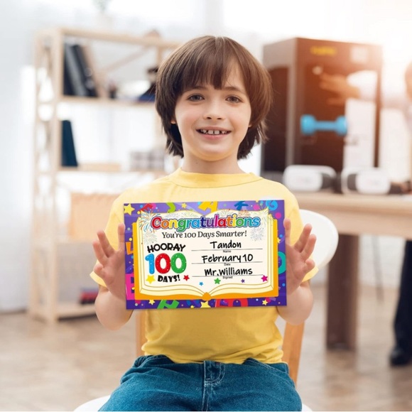 None | Other | 0th Day Of School Kids Party Favor Certificates 32 ...